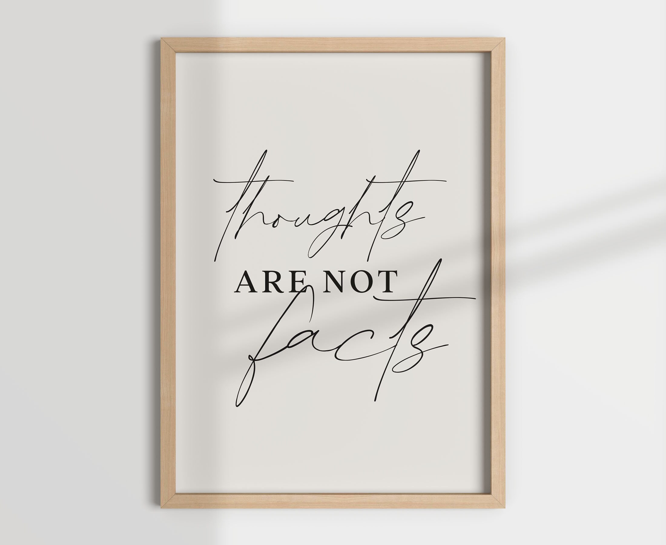 THOUGHTS Are NOT FACTS, Therapy Decor, Office Prints, Therapist Decor ...