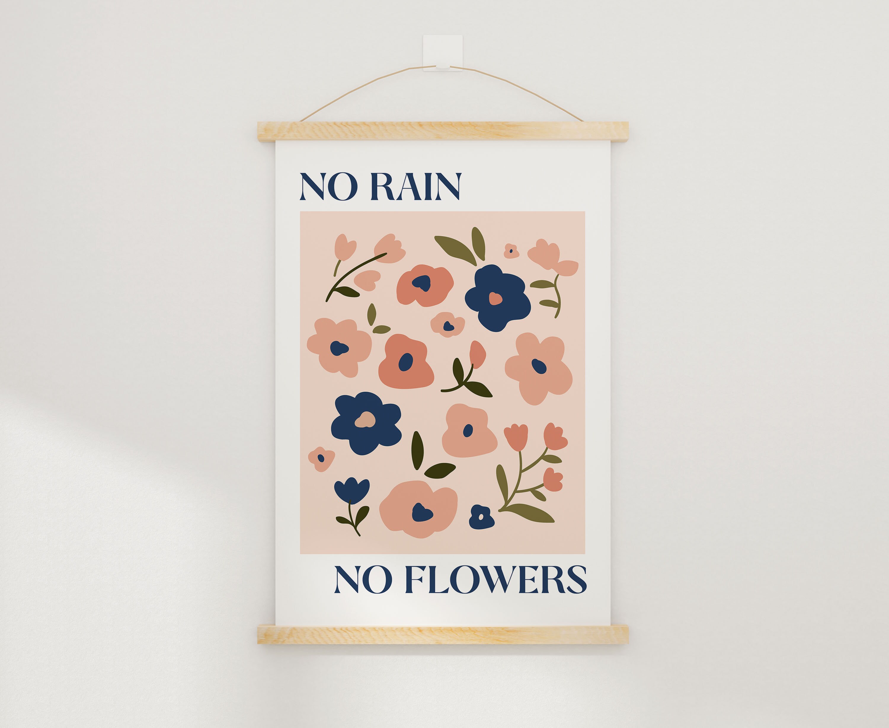 NO RAIN No FLOWERS Positivity Wall Art Exhibition Poster | Etsy