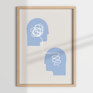 CALM THERAPIST, Calm Blue, Set of 6, Gallery Wall Set, Therapy Art ...