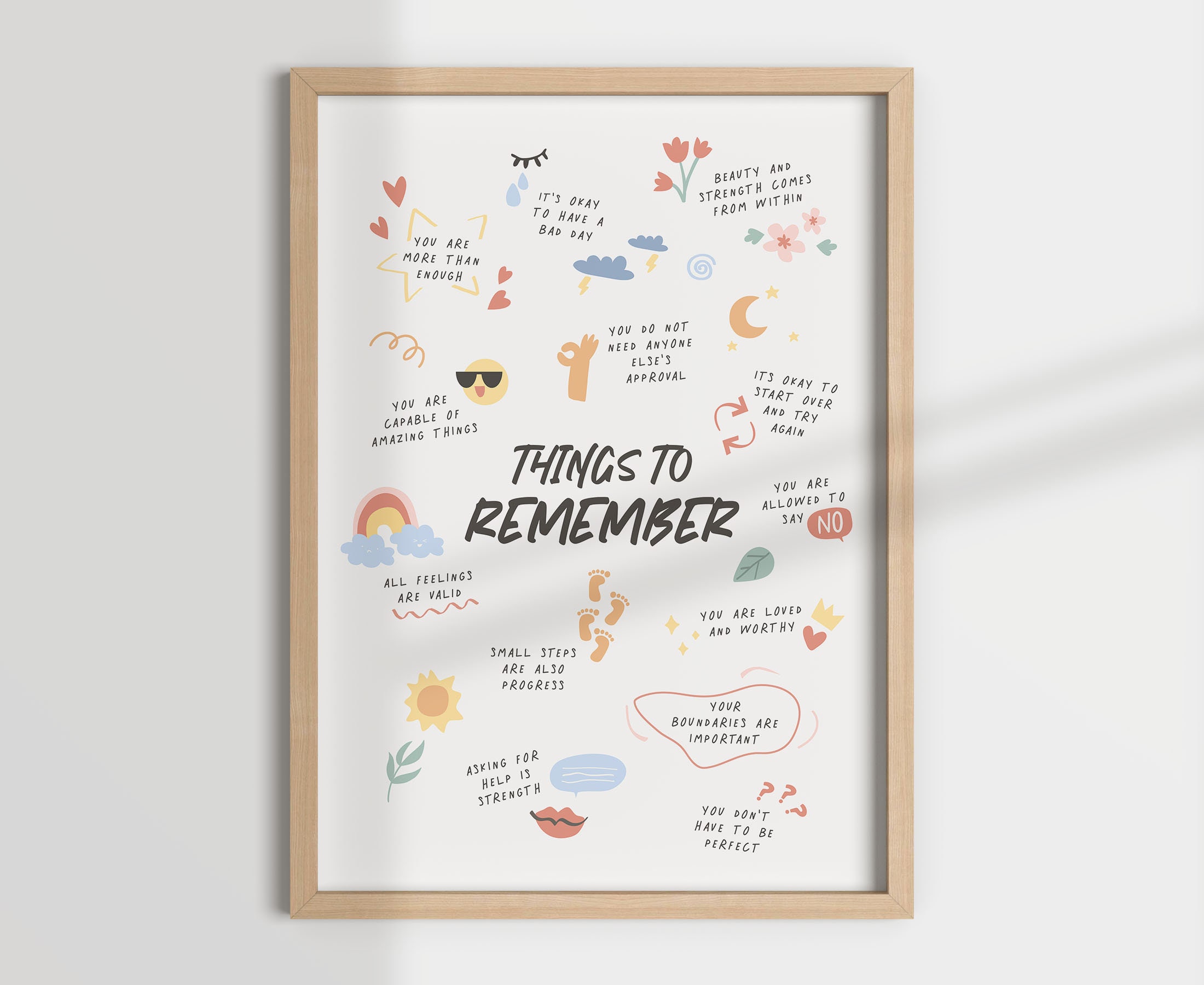 SELF CARE REMINDER Things to Remember Note to Self Mental - Etsy