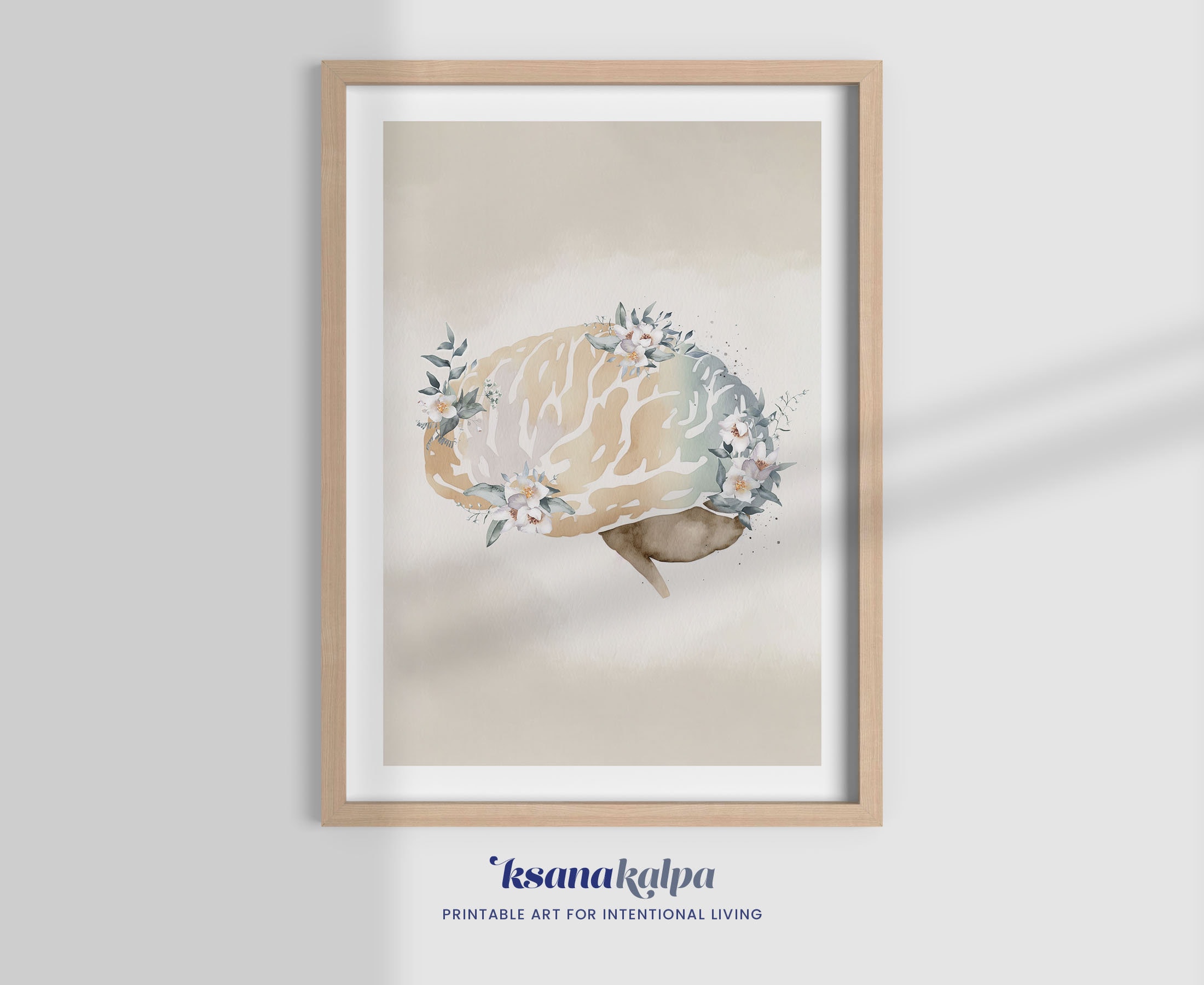 BRAIN BLOOM Brain Art Flower Psychology Brain Print Mental - Etsy