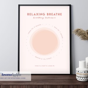 RELAXING 478 BREATH, Grounding, Therapy Office, Therapist Poster ...