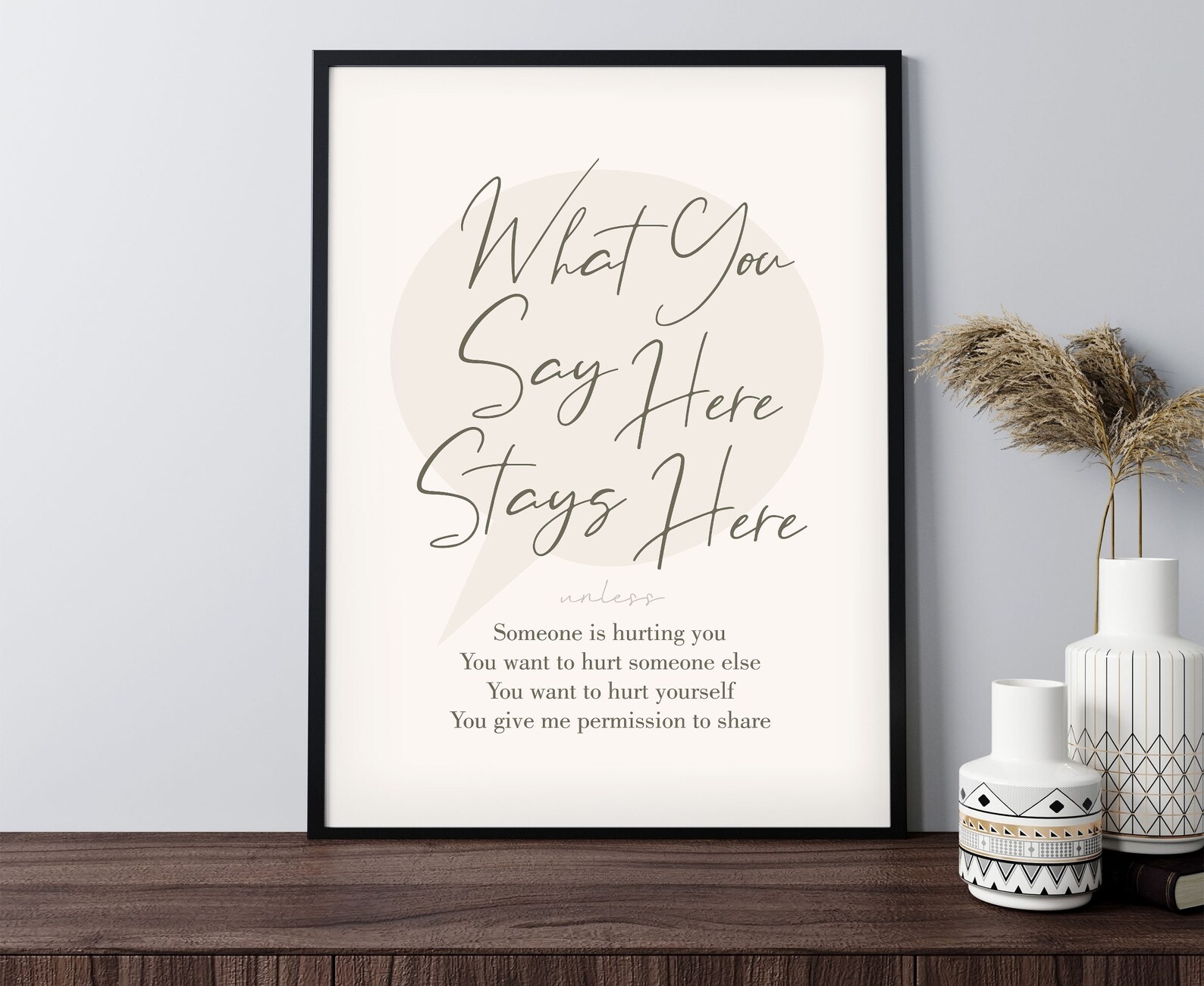 What You SAY HERE STAYS Here Confidentiality Sign | Etsy