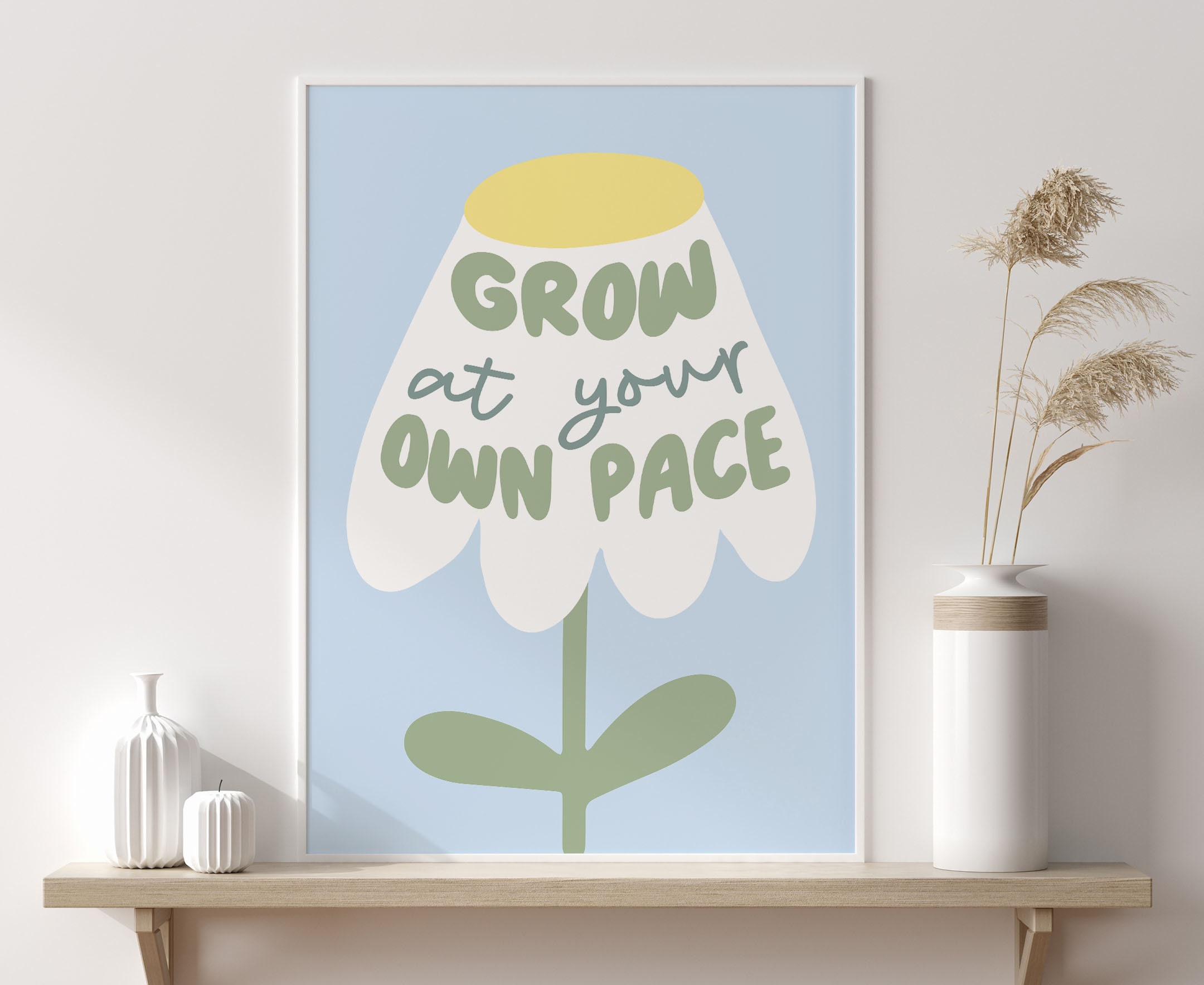 Grow at Your Own Pace Print, School Psychologist, Classroom Decor ...