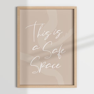 NEUTRAL SAFE SPACE, Set of 5 Prints, Counselling, Counsellor Office ...