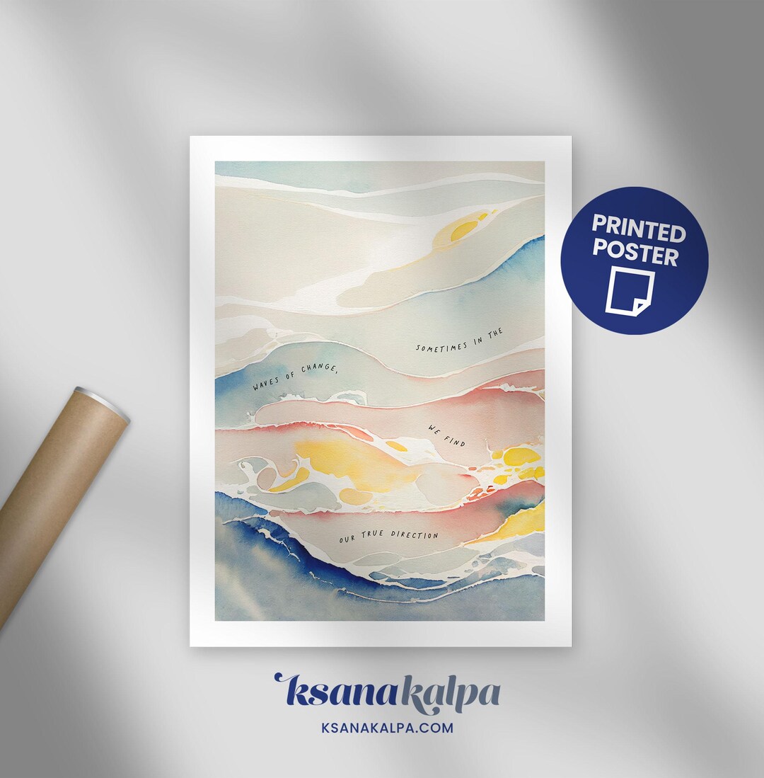 Waves of Change Printed Poster | Therapy Office, Therapist Decor ...