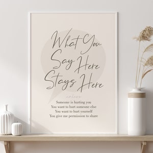 What You SAY HERE STAYS Here, Confidentiality Sign, Confidentiality ...