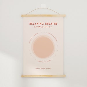 RELAXING 478 BREATH, Grounding, Therapy Office, Therapist Poster ...