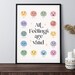 ALL FEELINGS Are VALID, Feelings Chart, Emotions, Feelings Poster ...