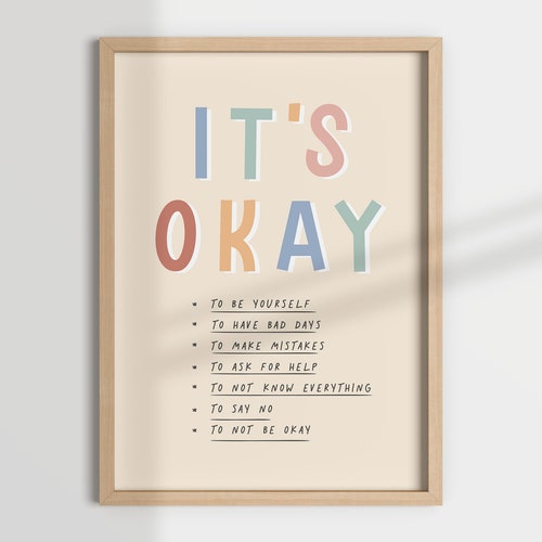 IT'S OKAY Classroom Decor Classroom Posterskids - Etsy