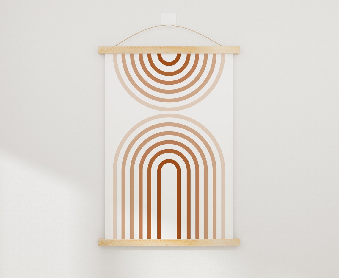 Boho rainbow wall print boho rainbow wall art abstract | Etsy