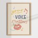 Your Voice Matters Classroom Poster, Kids Room, School Psychologist ...