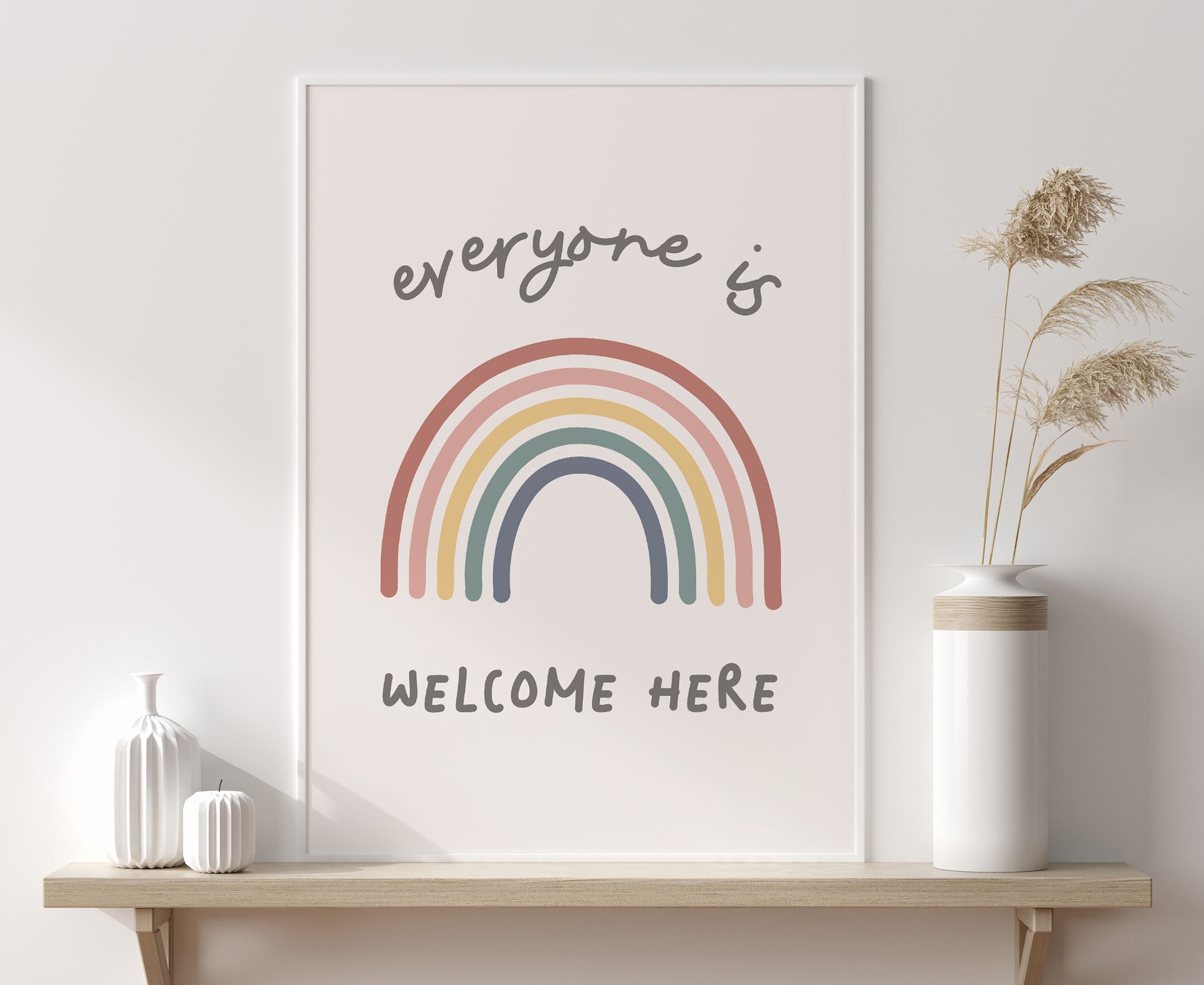EVERYONE is WELCOME HERE Classroom Decor Playroom Decor | Etsy