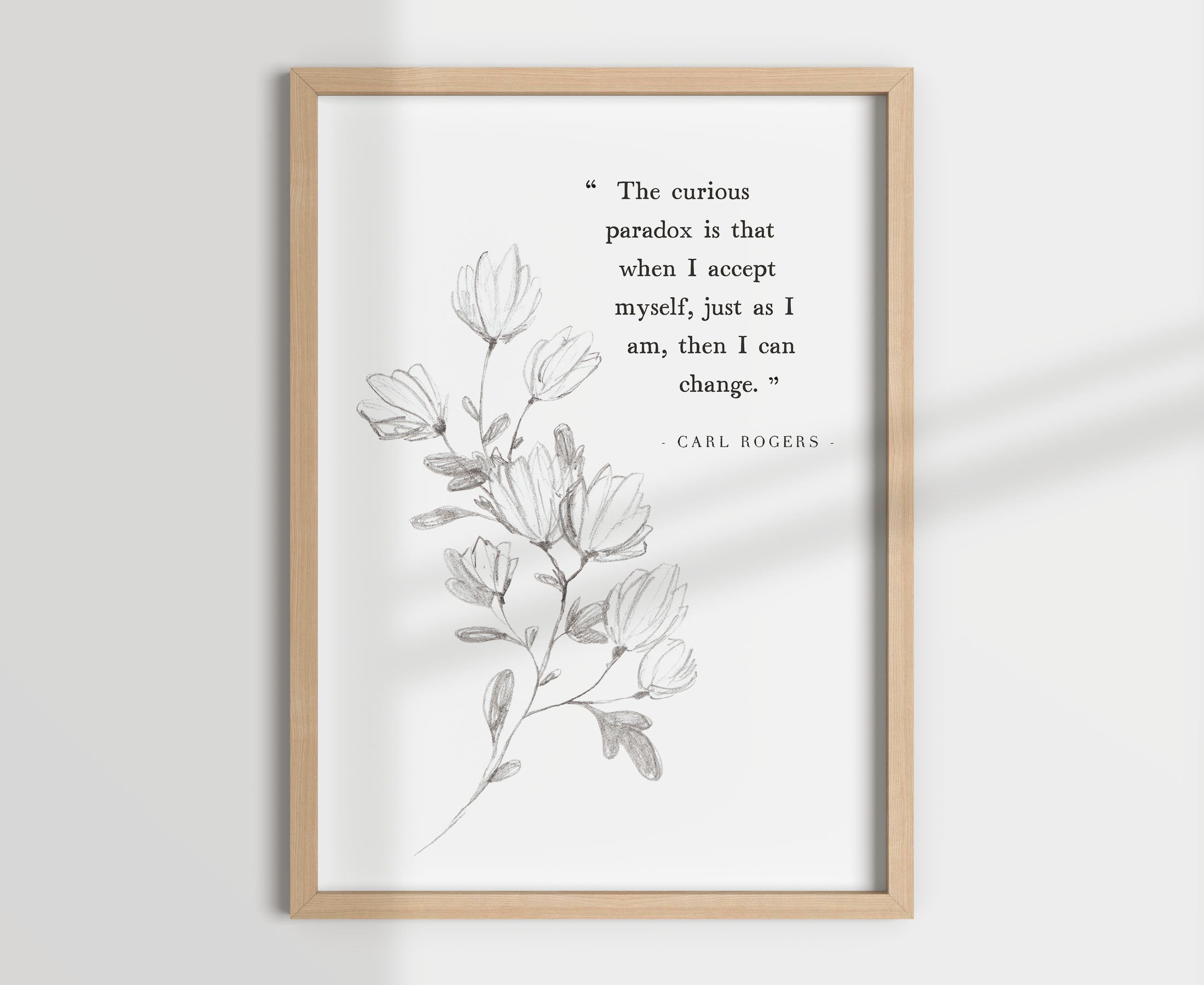 CARL ROGERS Psychologist Quote Therapy Decor Office Decor - Etsy