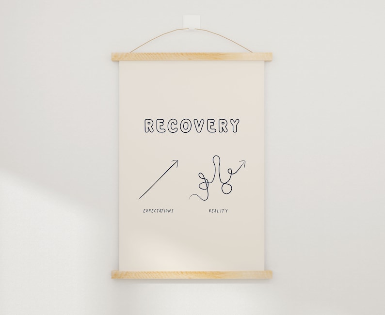 RECOVERY Expectations Vs Reality Healing is Not Linear - Etsy