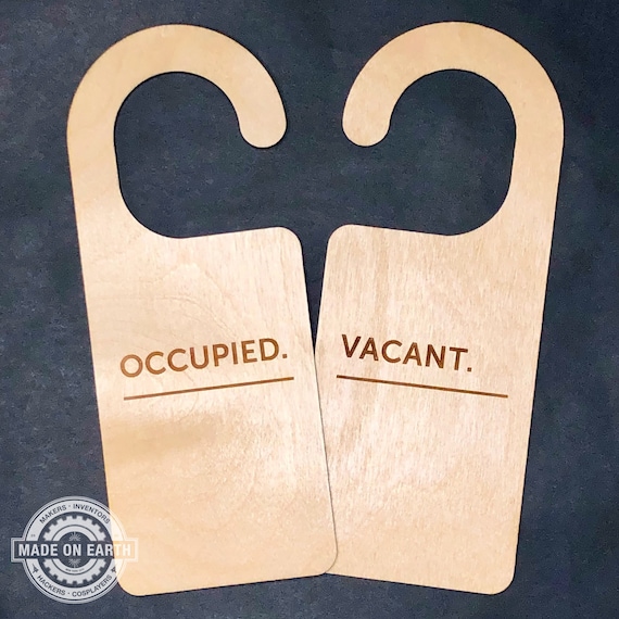 Occupied Vacant Do Not Disturb Sign Minimalist Double - Etsy