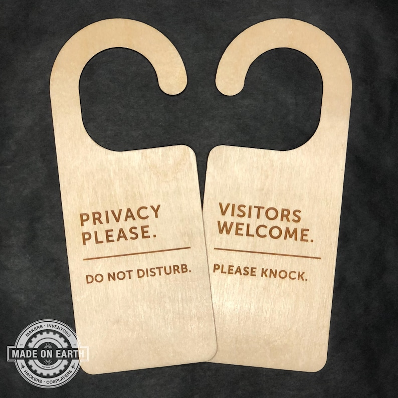 Privacy Please Sign, Do Not Disturb Door Sign, Please Knock, Work Door ...