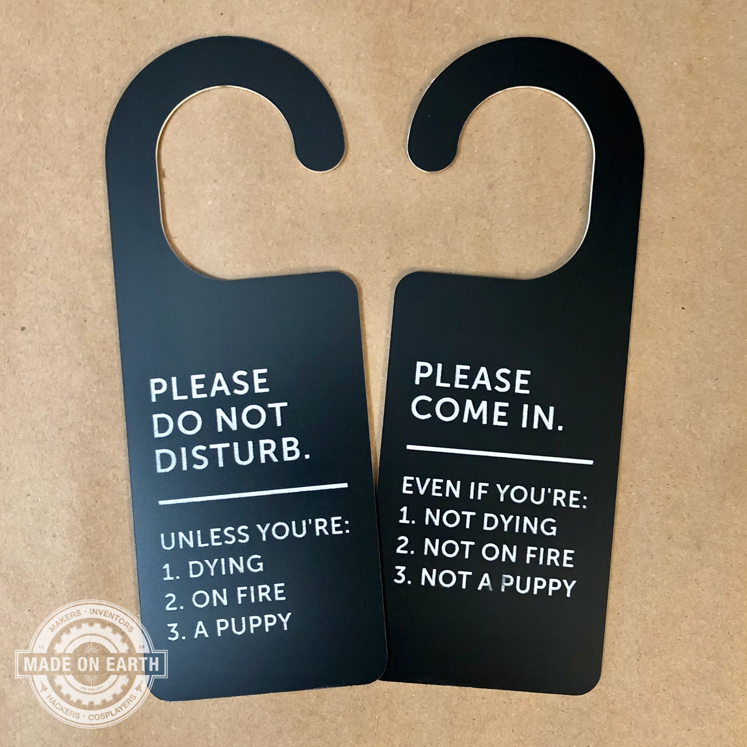 DND Sign, Do Not Disturb Unless You're Dying, on Fire, A Puppy, Double ...