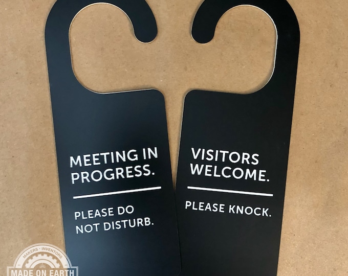 Meeting in Progress, DND Sign, Do Not Disturb, Double Sided Sign ...