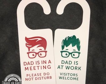 Working Dad at Work Sign - Etsy
