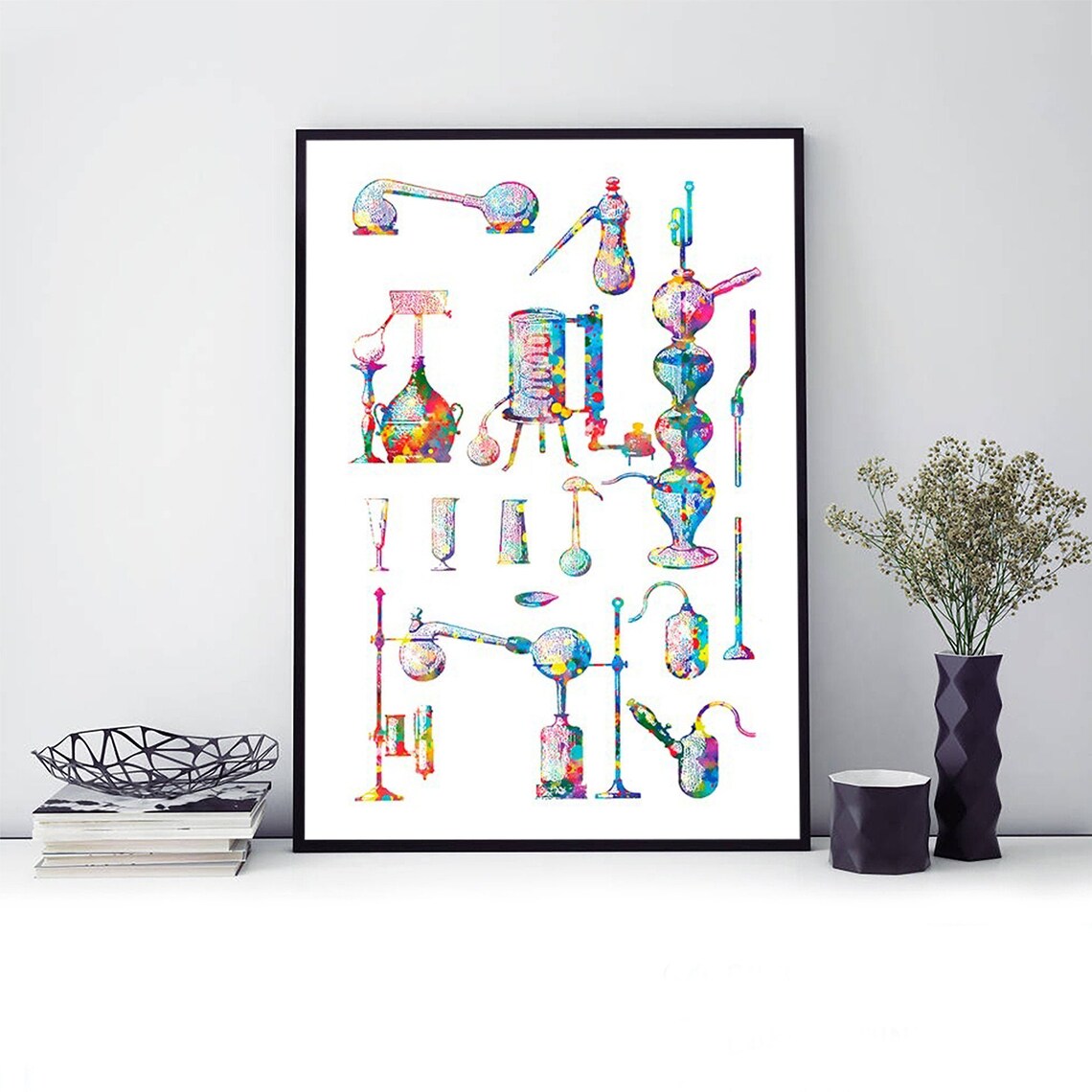 Science Chemistry Instrument Posters Microscope Periodic Table ...