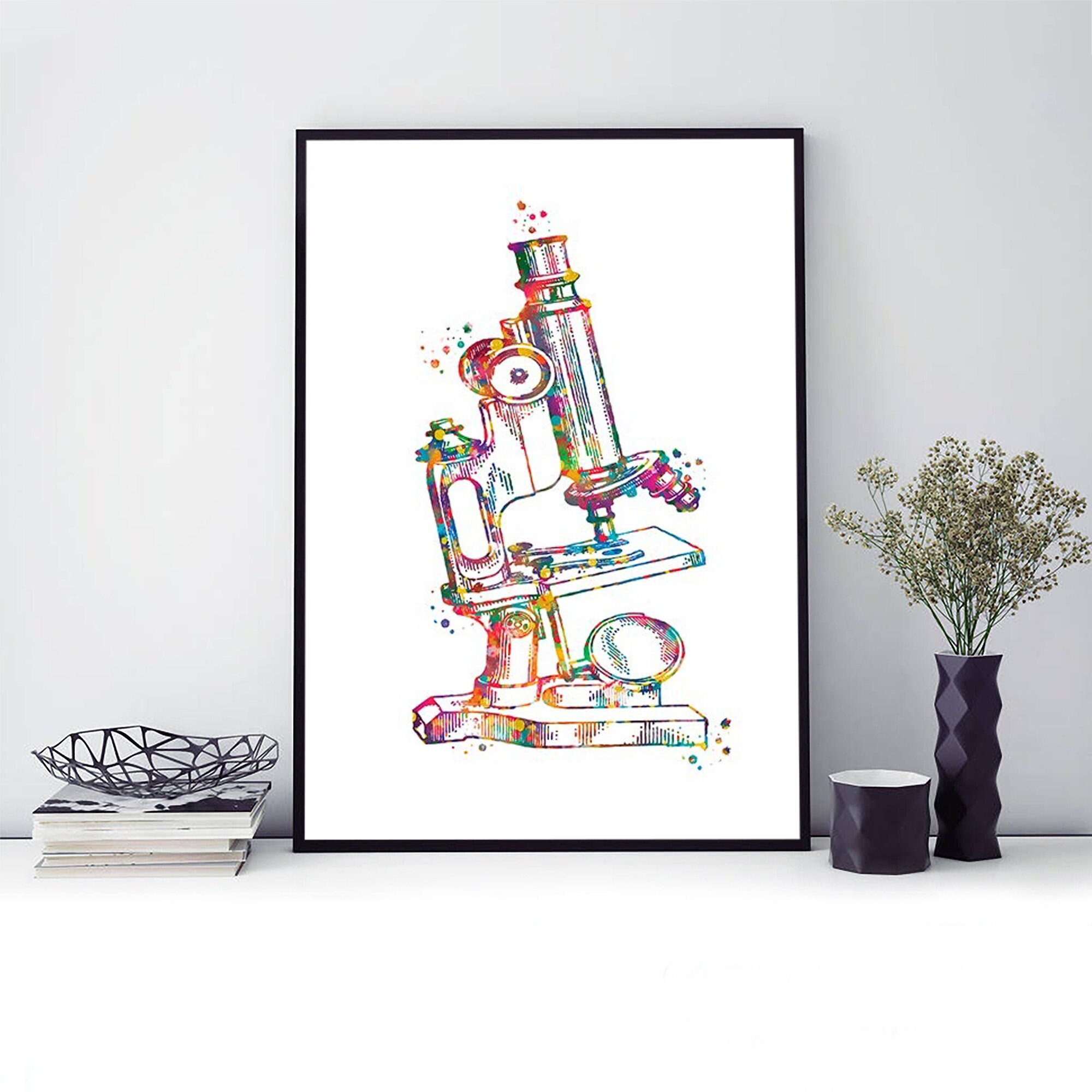 Science Chemistry Instrument Posters Microscope Periodic Table ...