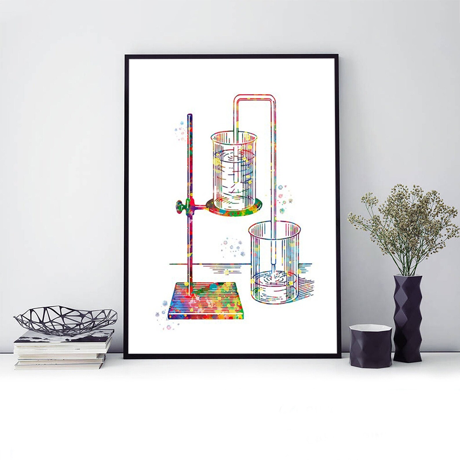 Science Chemistry Instrument Posters Microscope Periodic Table ...