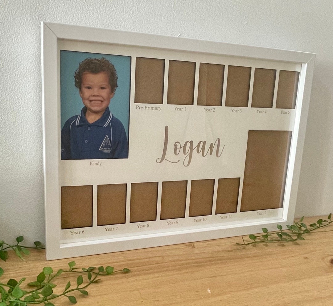 Personalised School Years Photo Frame | Kindy - Year 12 Keepsake ...