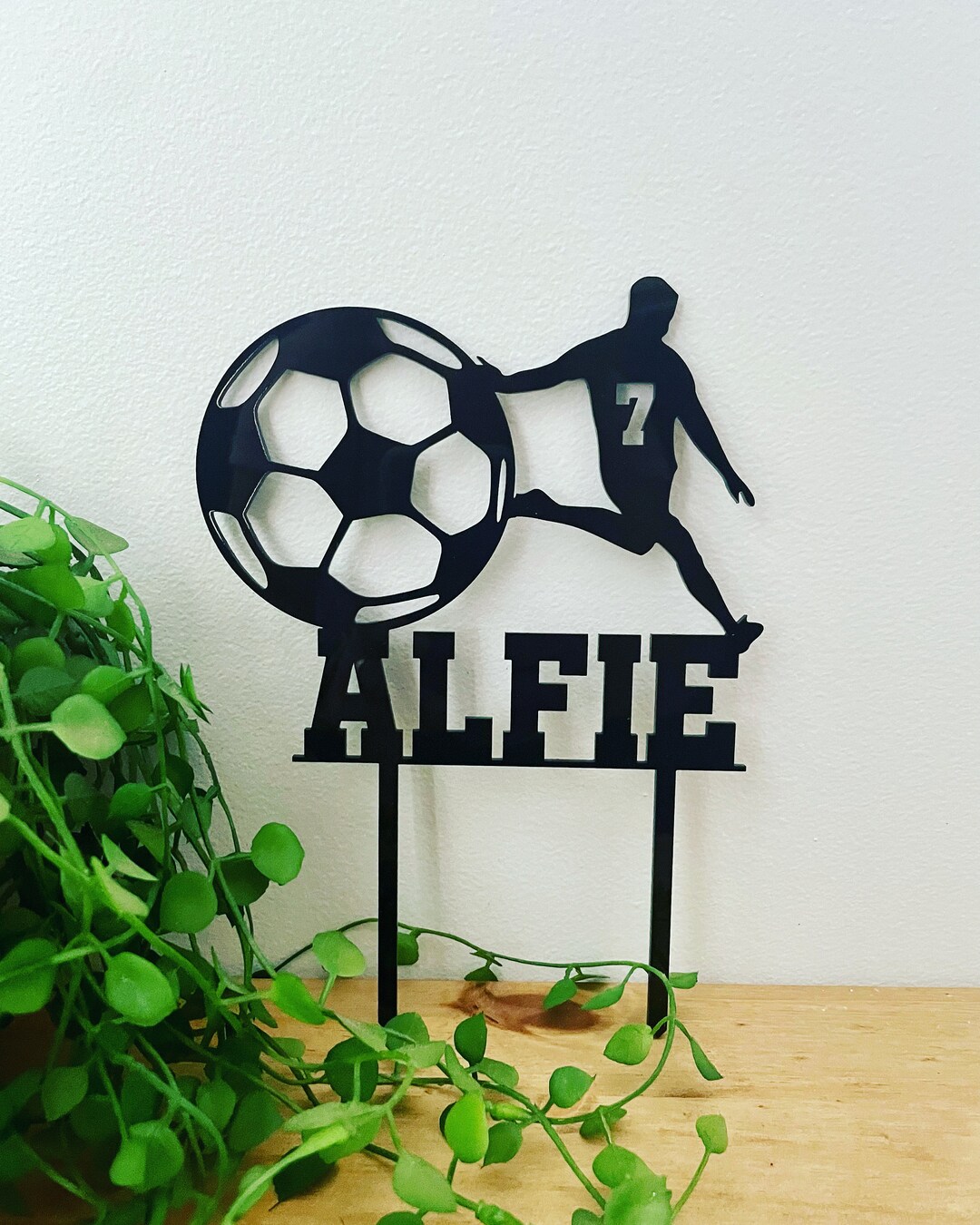 Soccer Player Cake Topper, Soccer Boy Birthday, Customized Soccer Theme ...