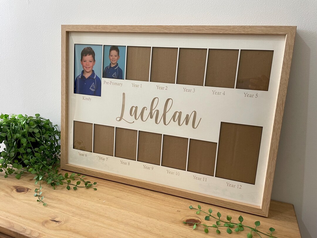 Personalised School Years Photo Frame | Kindy to Year 12 Keepsake ...