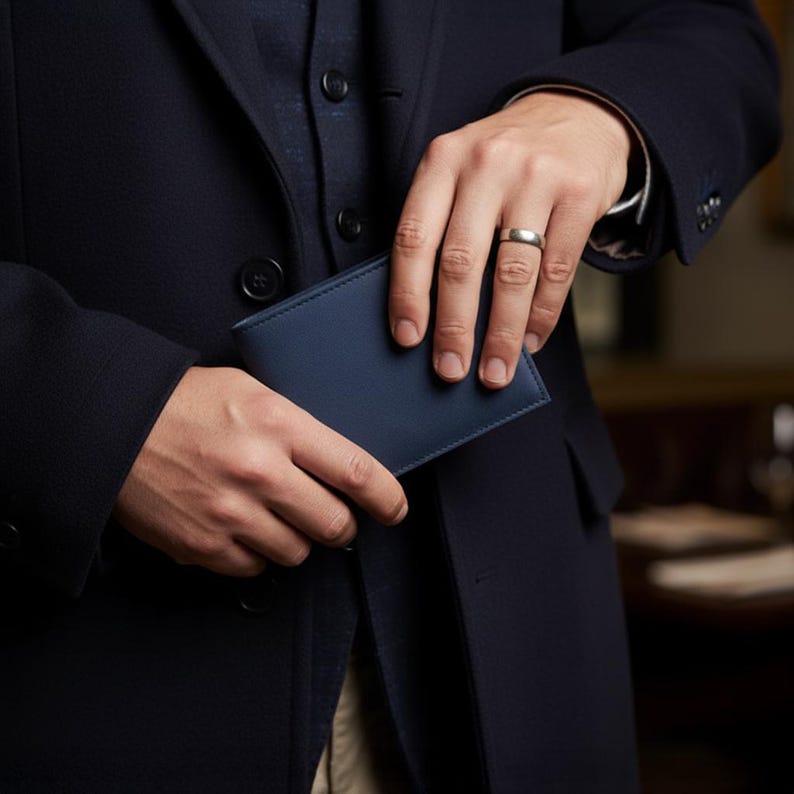 Personalized Leather Wallet for Men Custom Engraved Everyday Gift for ...