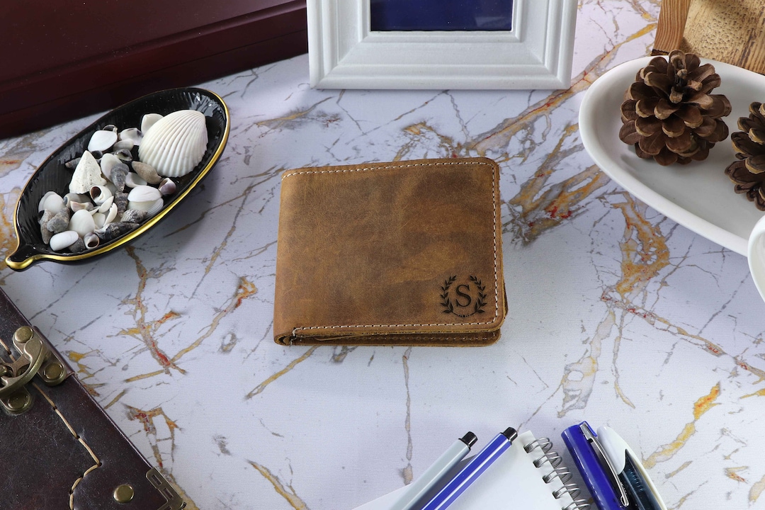 Customized Leather Wallet, Valentine Gift for Boyfriend, Christmas Gift ...