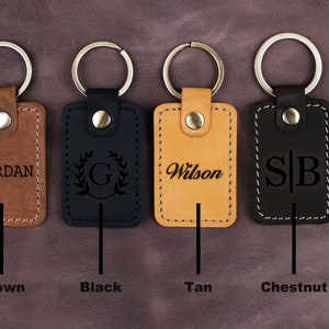 Customized Leather Keychain, Custom Engraved Keychain,new Home,handmade ...