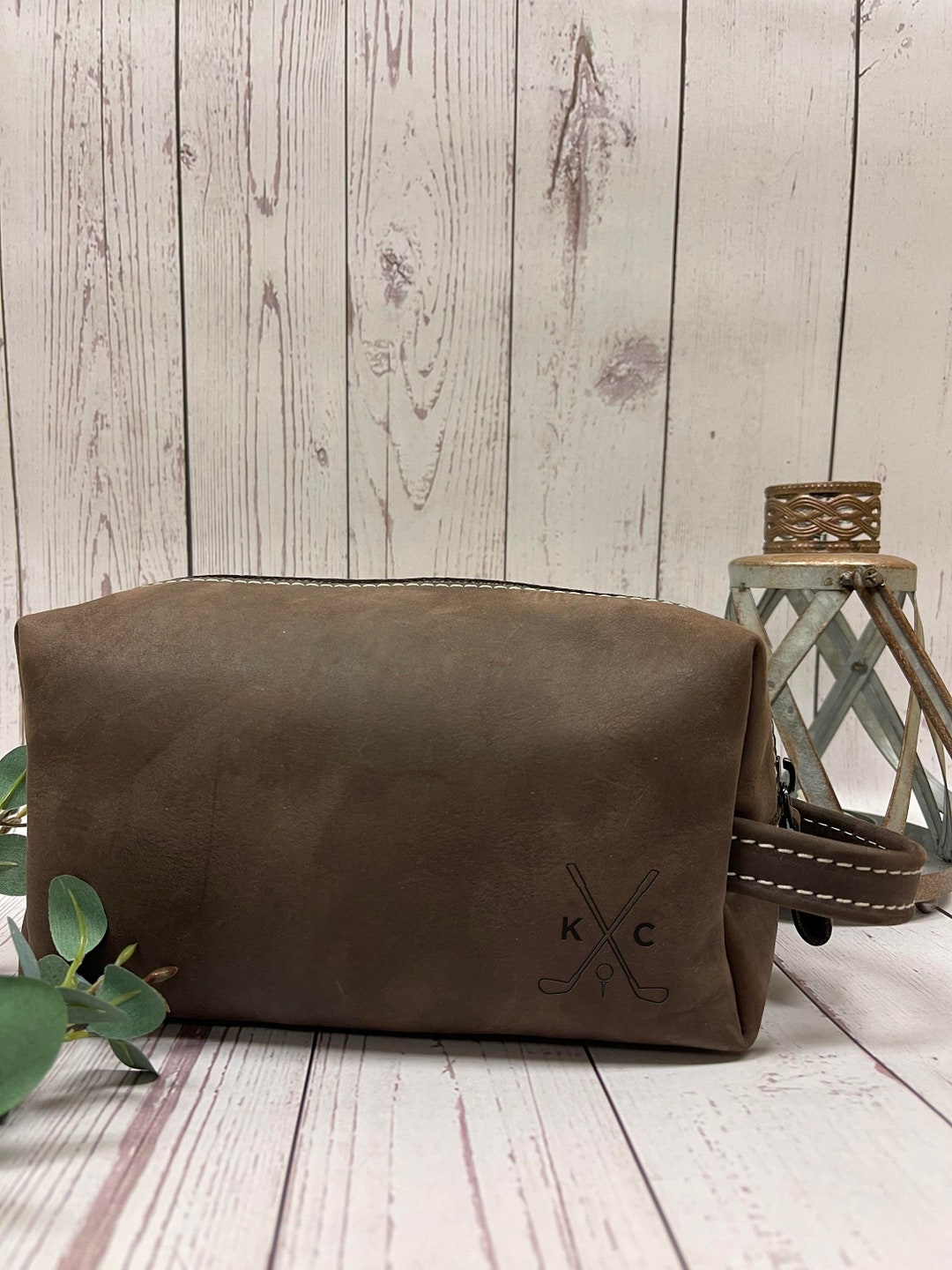 Custom Golf Leather Dopp Kit, Anniversary Gift for Golf Lovers, Golf ...