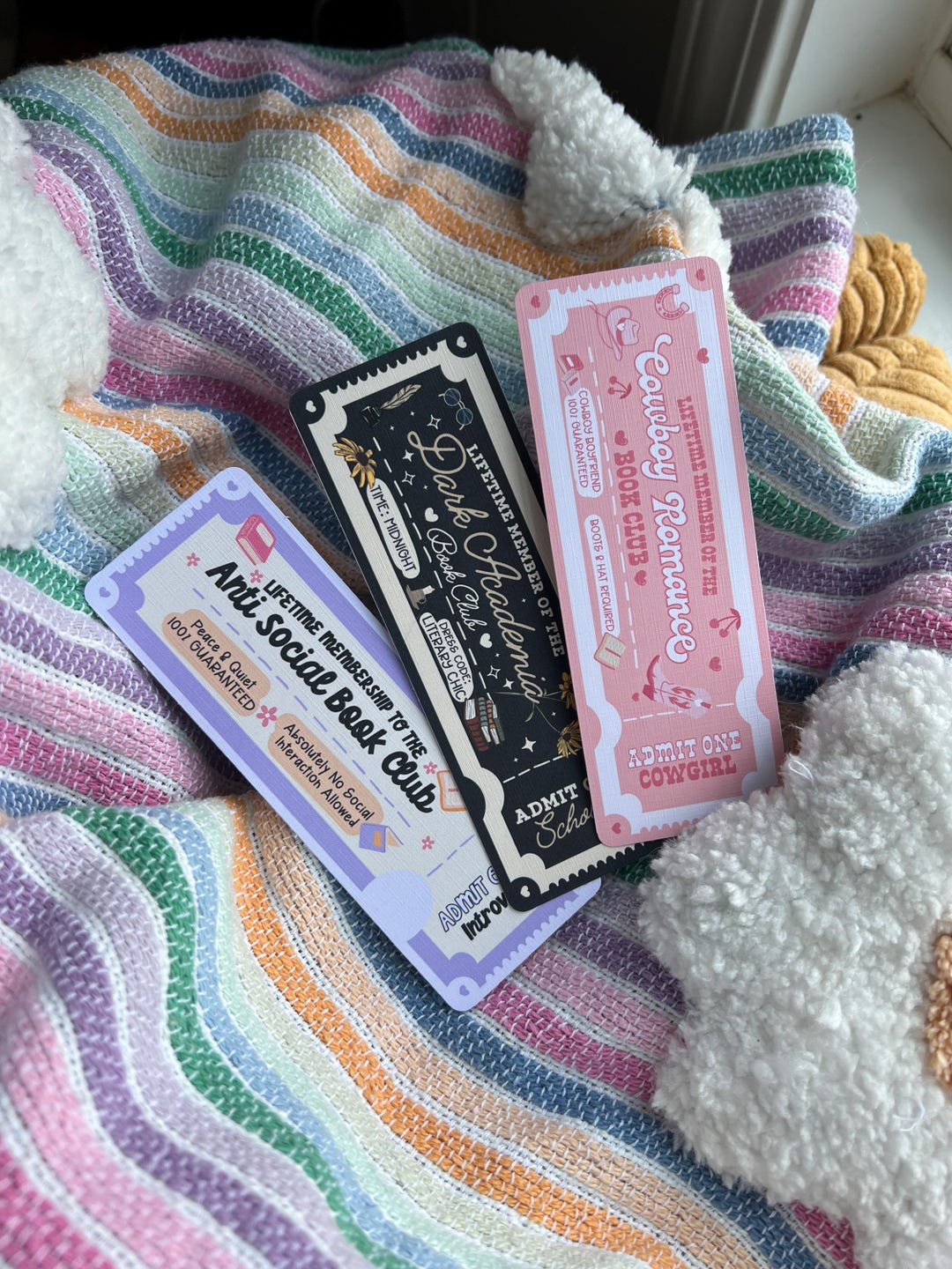 Cowboy, Anti-social, and Dark Academia Book Club Bookmark, Bookmark ...