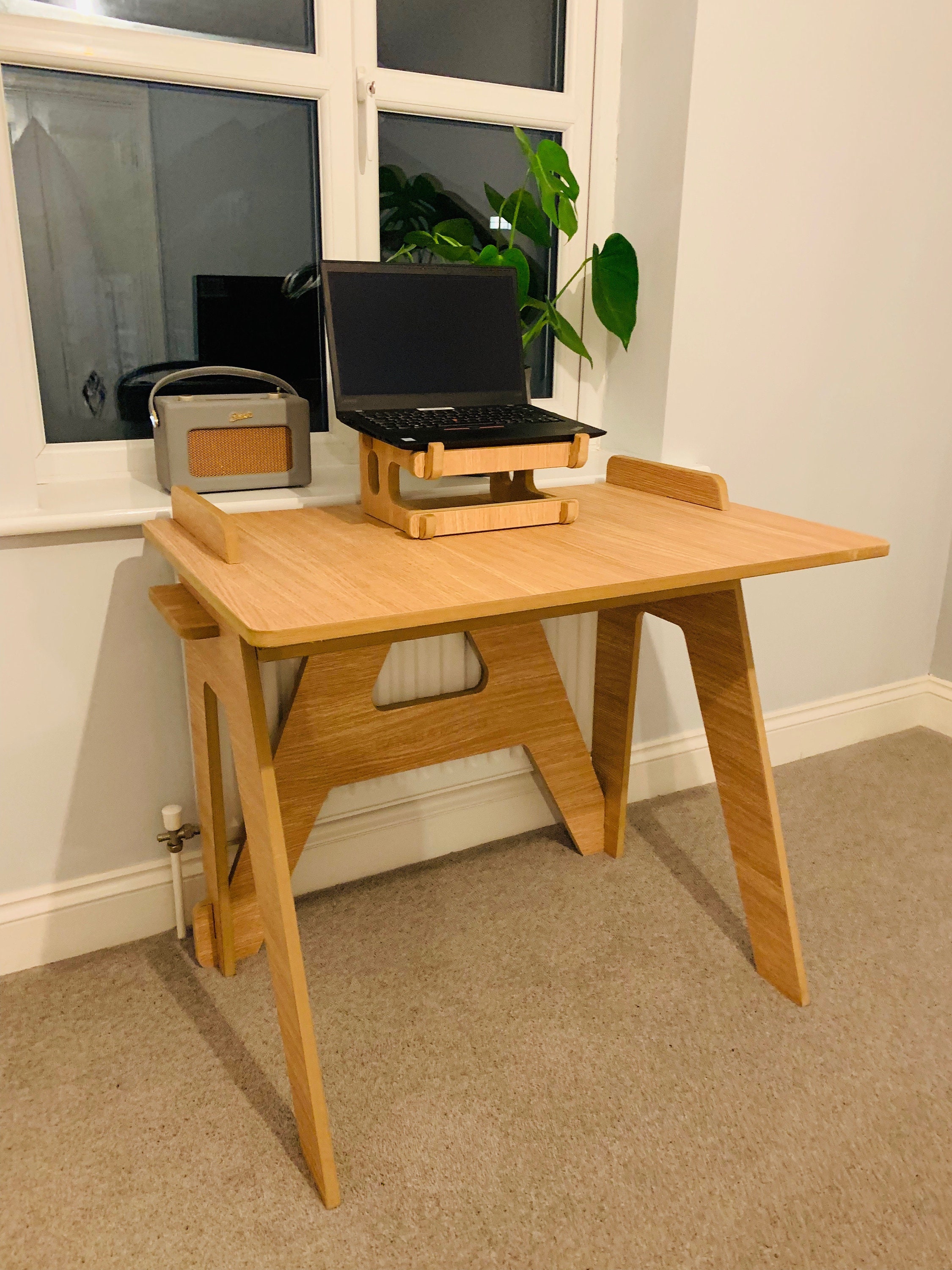 Oak - Slot Together Desk - Etsy UK