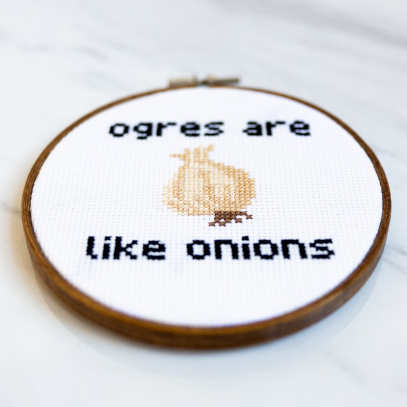 Ogres Are Like Onions Shrek Cross Stitch Decor - Etsy