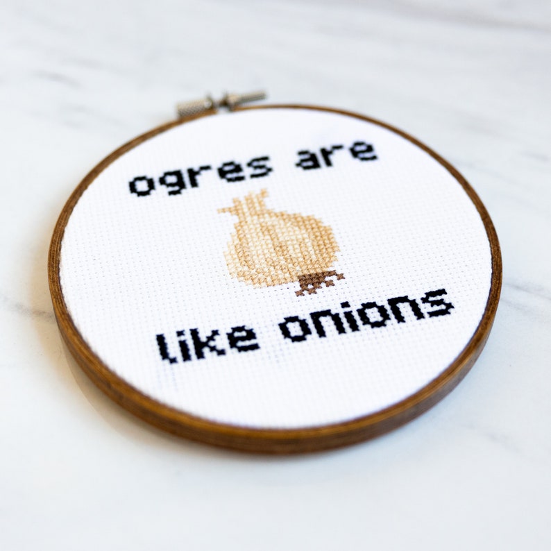 Ogres Are Like Onions Shrek Cross Stitch Decor - Etsy