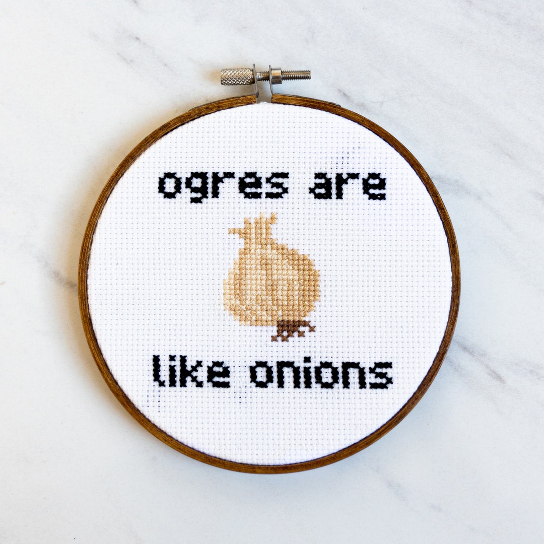 Ogres Are Like Onions Shrek Cross Stitch Decor - Etsy