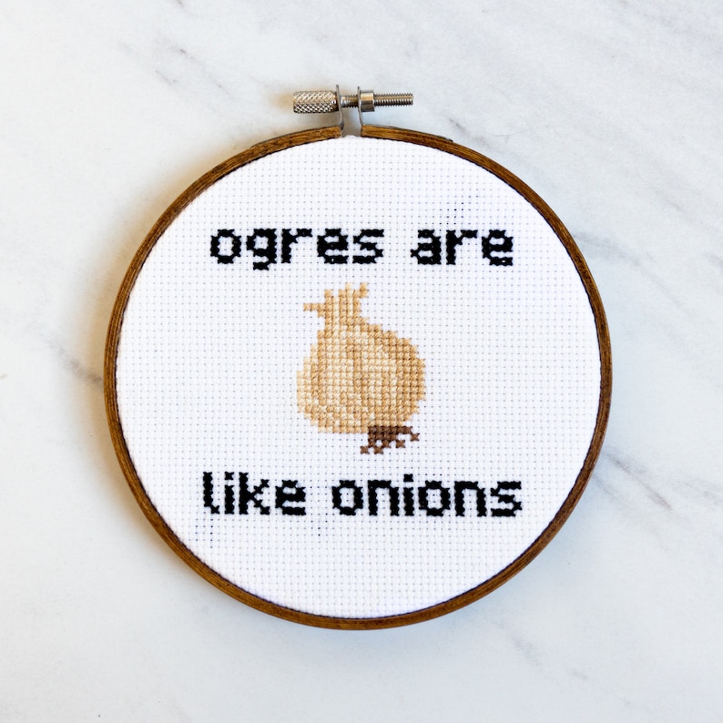 Ogres Are Like Onions Shrek Cross Stitch Decor - Etsy