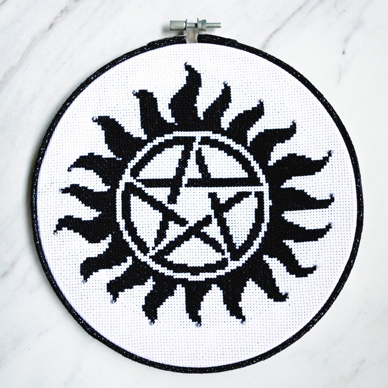 Supernatural Tattoo Cross Stitch PATTERN ONLY - Etsy