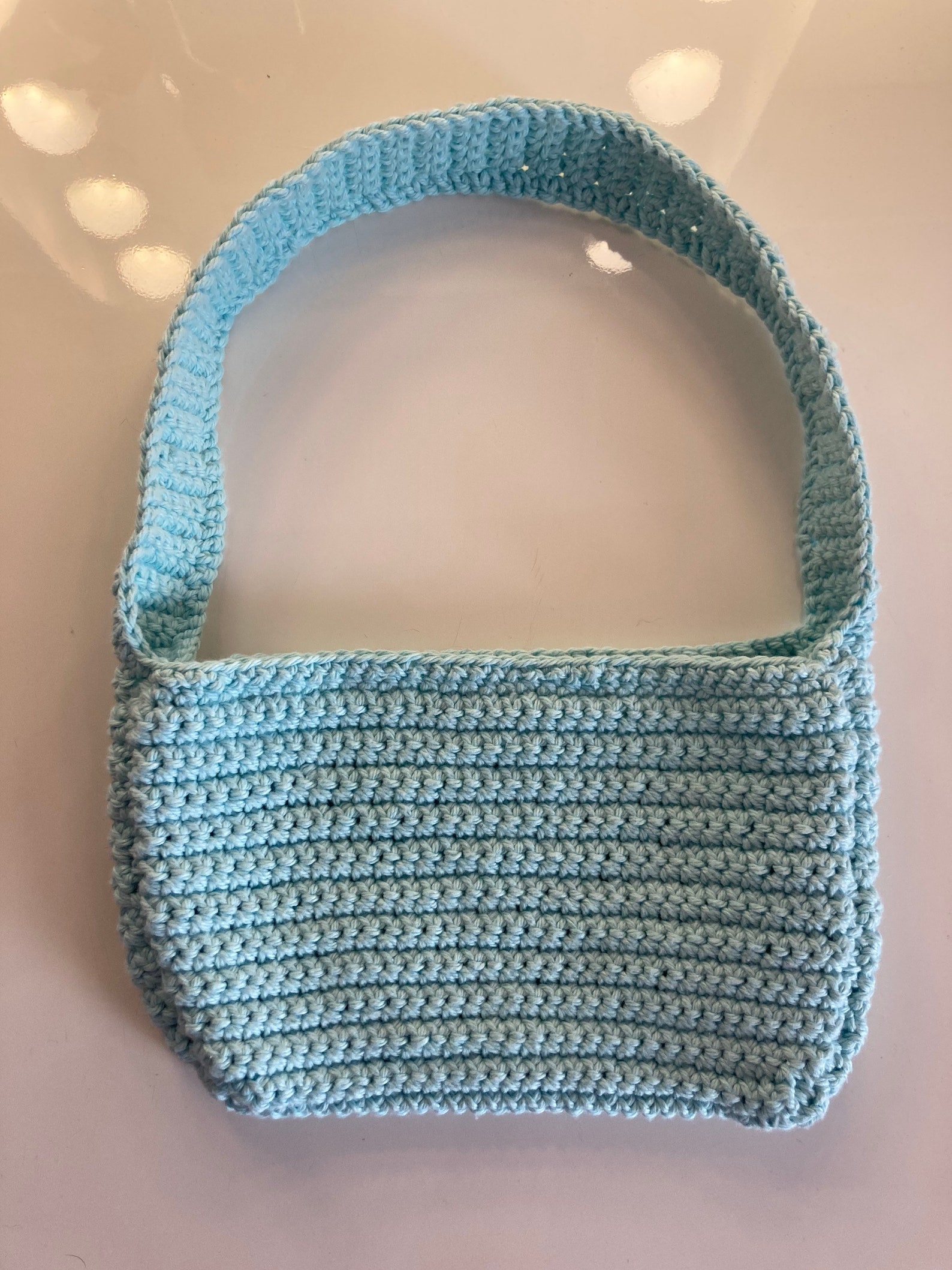 Custom Y2K/ 90s Style Crochet Handbag Shoulder Bag Baguette Handbag ...