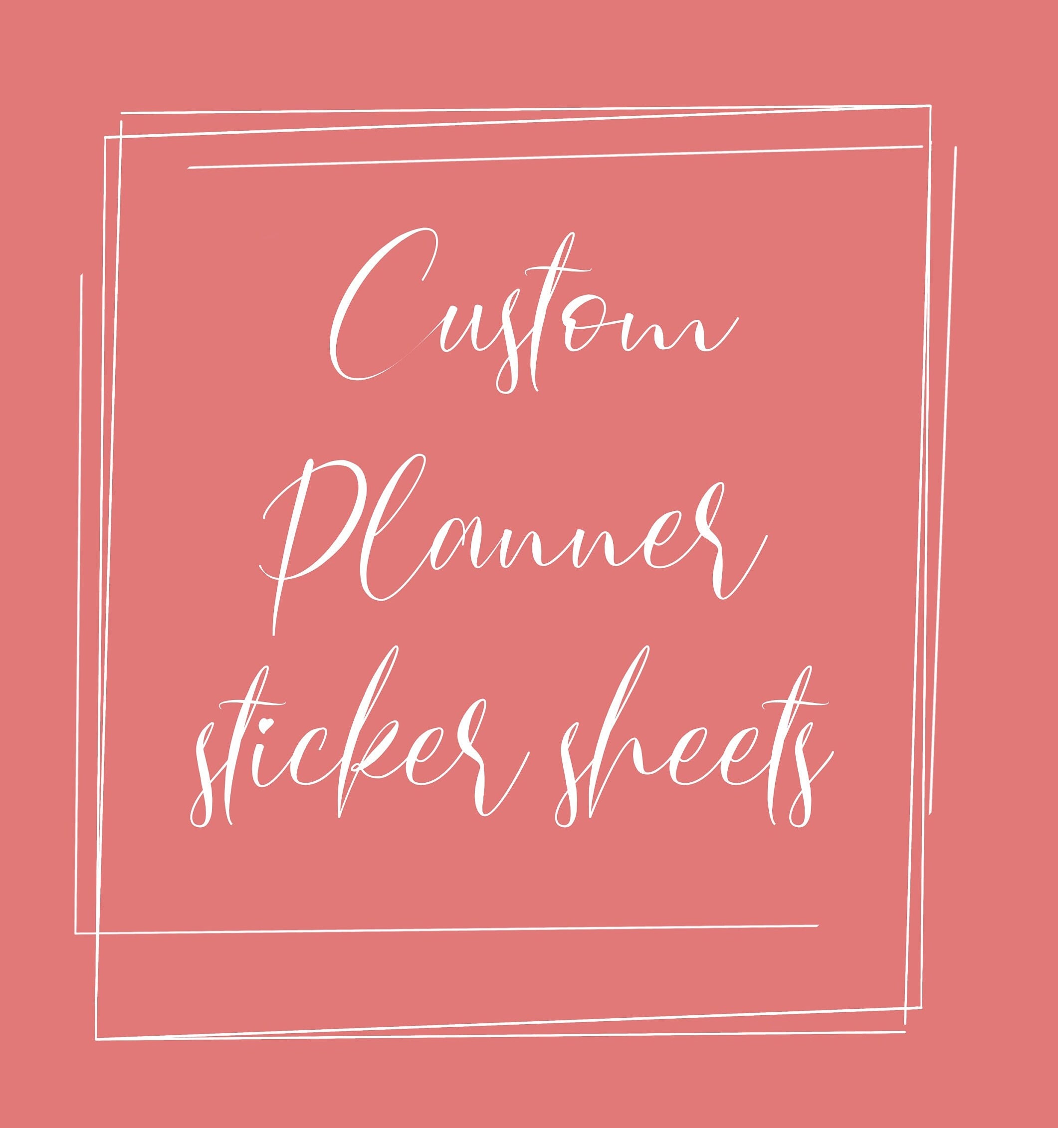 Custom Planner Sticker Sheets - Etsy