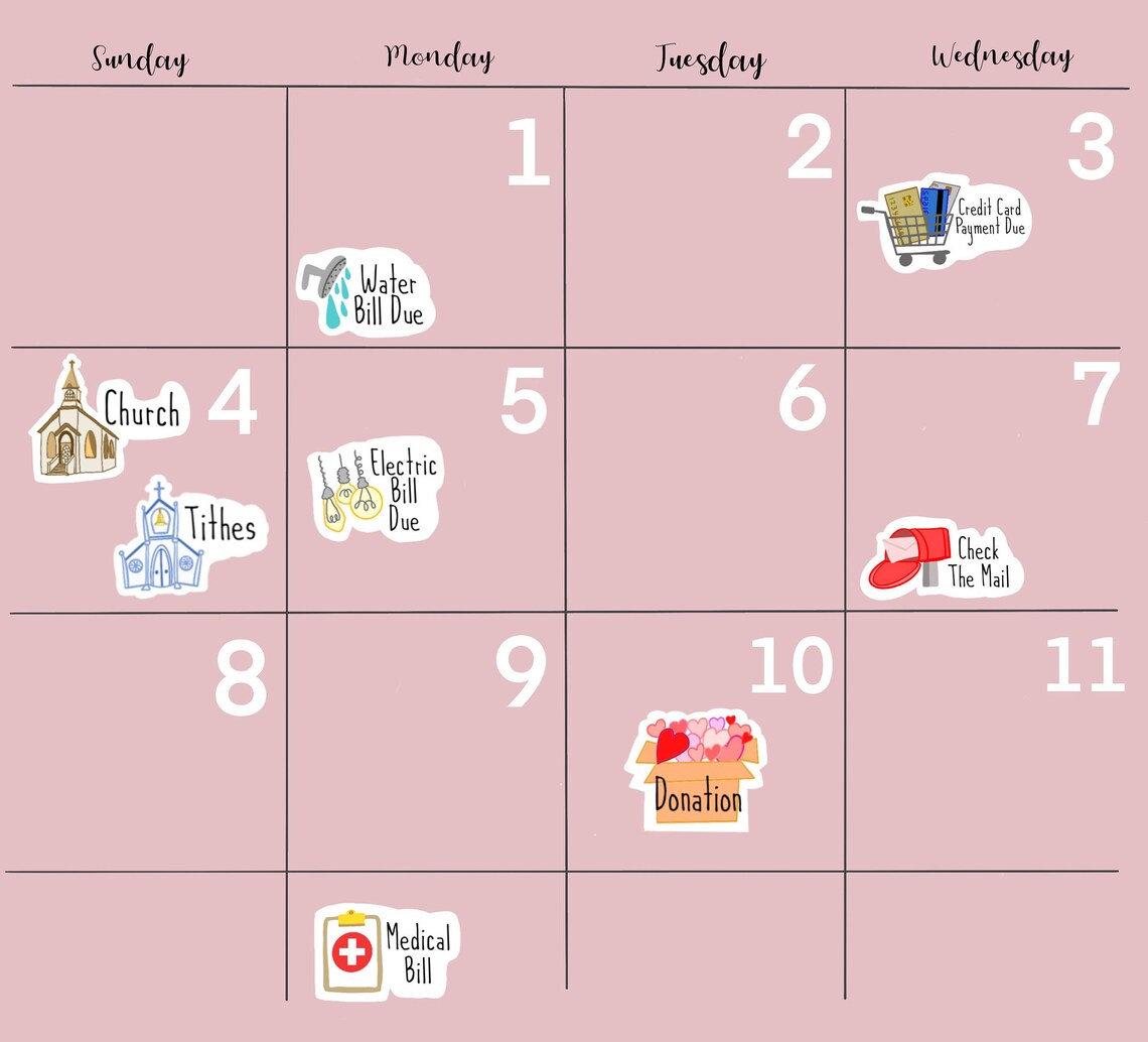 40 Daily Life Stickers / Free Shipping / 3 Materials / Planner Stickers ...