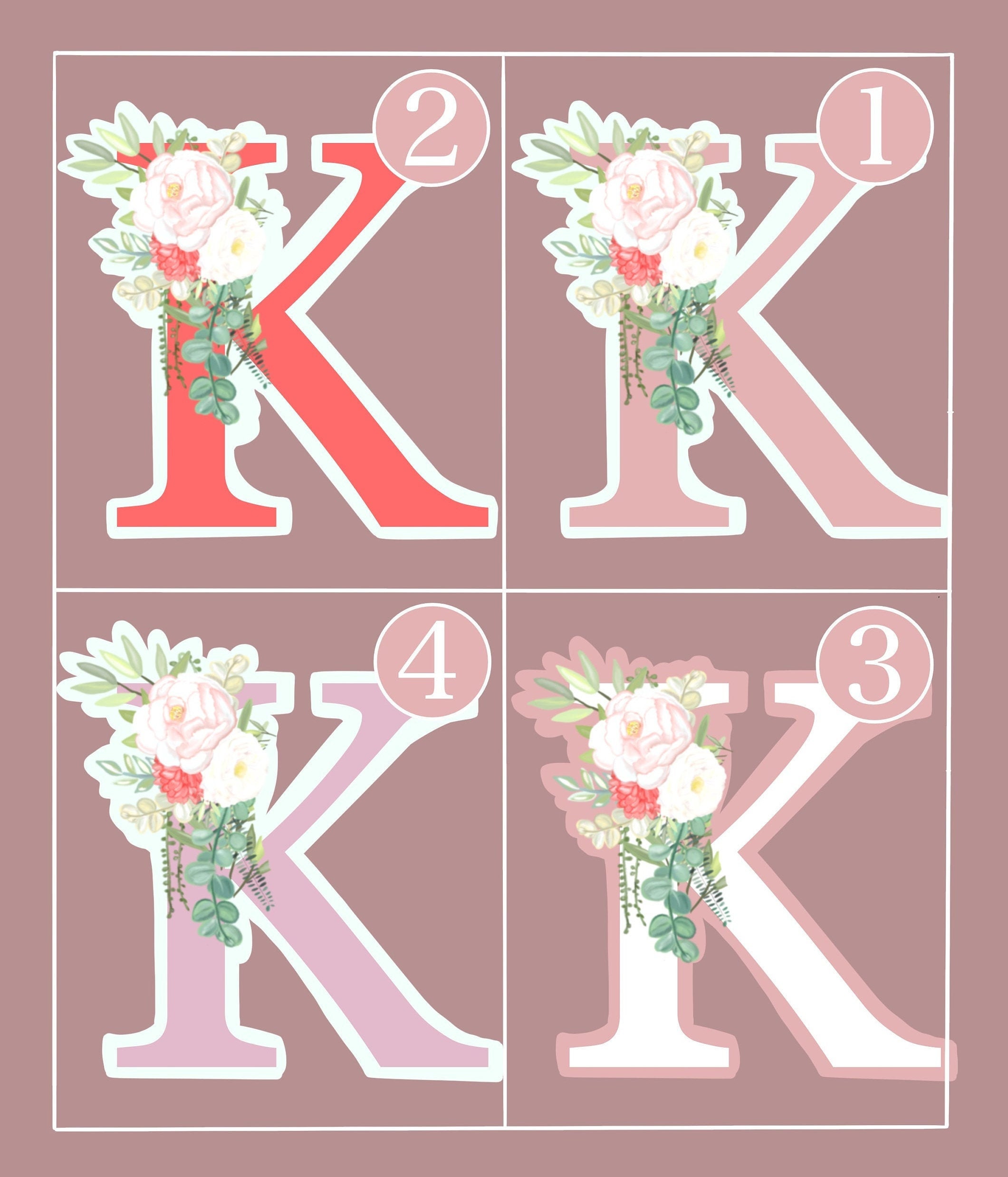 Initial Stickers/ K&L / for Everywhere!/ Free Shipping - Etsy