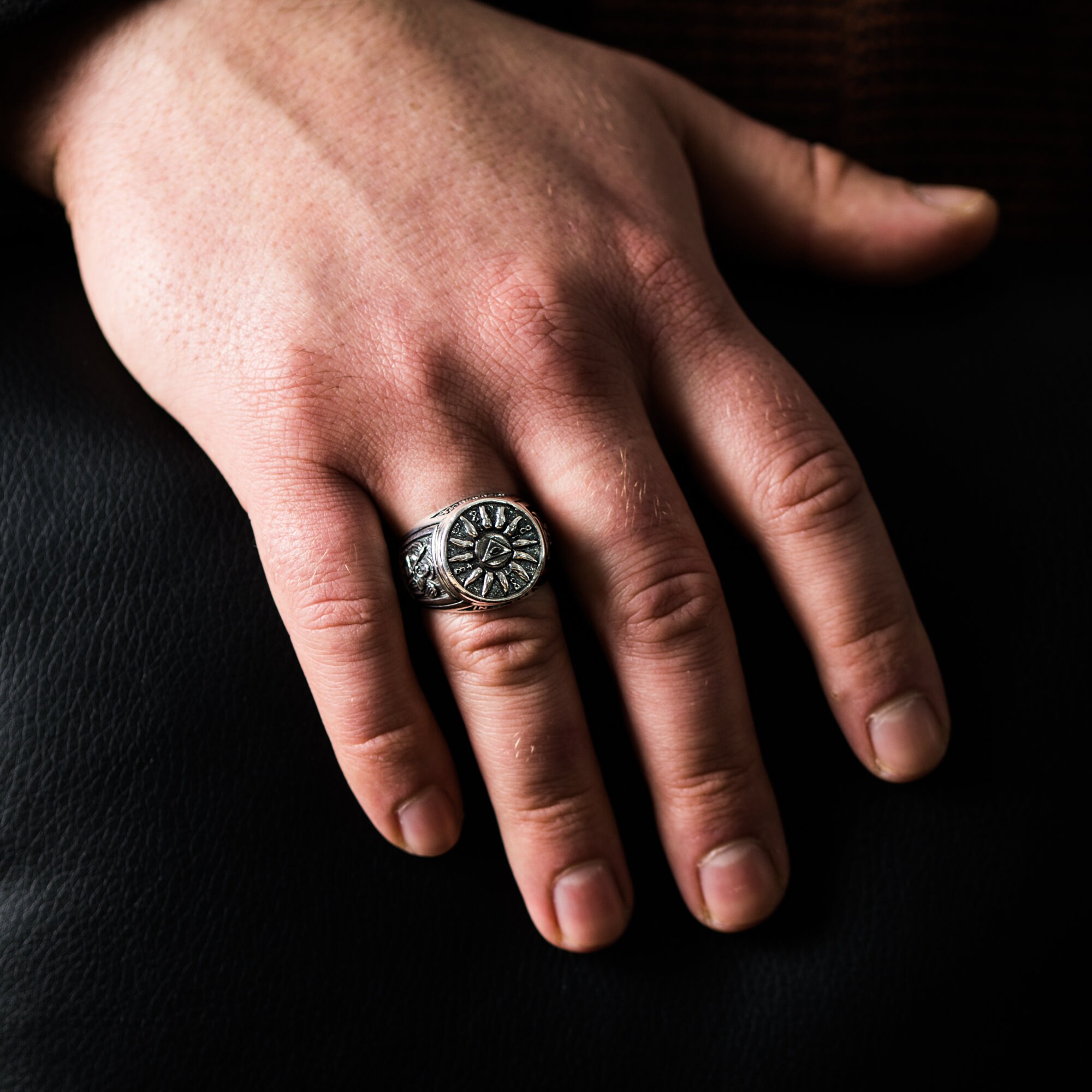 Sterling Silber Freimaurer Ring, St. Michael Ring, Handgefertigter ...