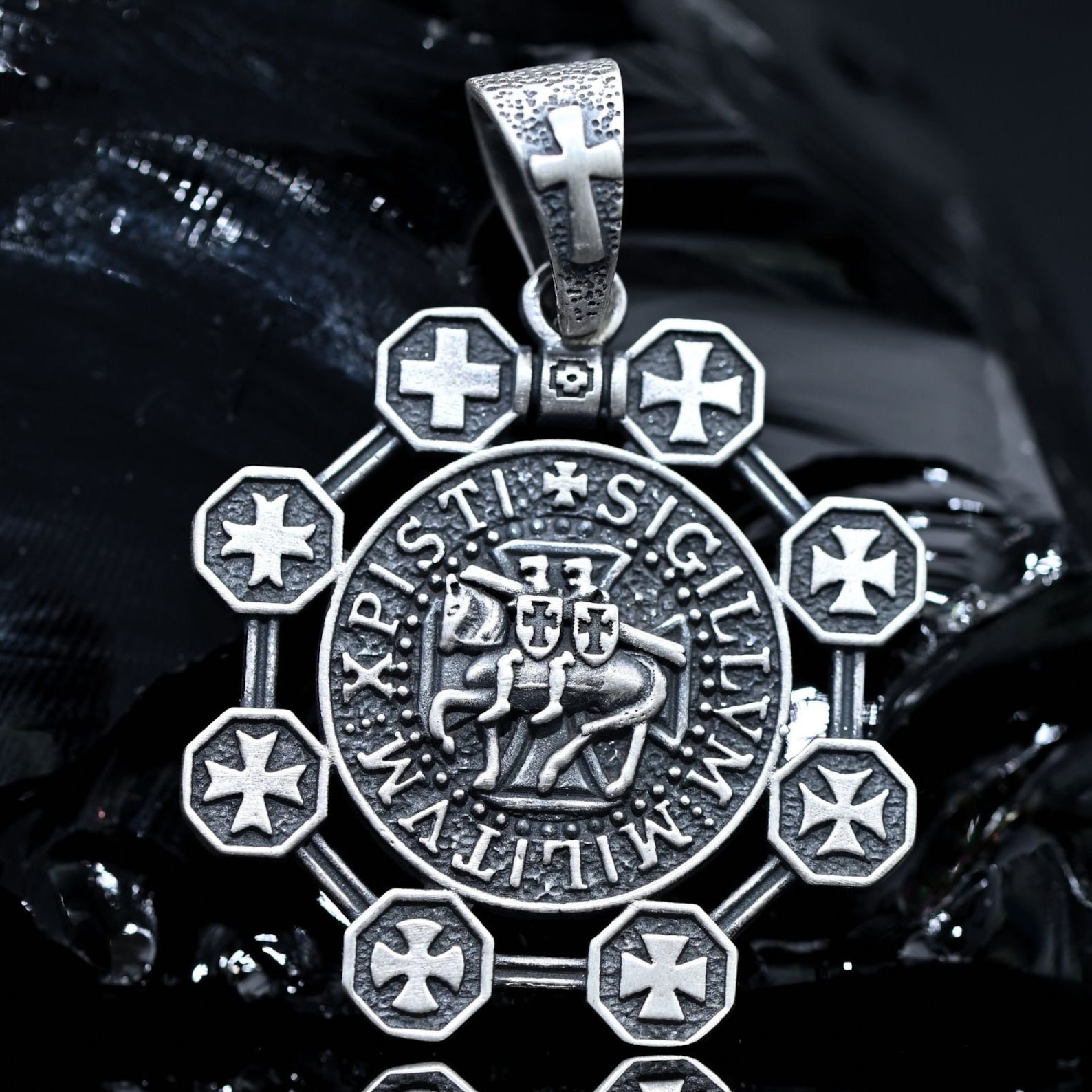 Knights Templar Pendant Necklace With All Templar Crosses, Crusader ...
