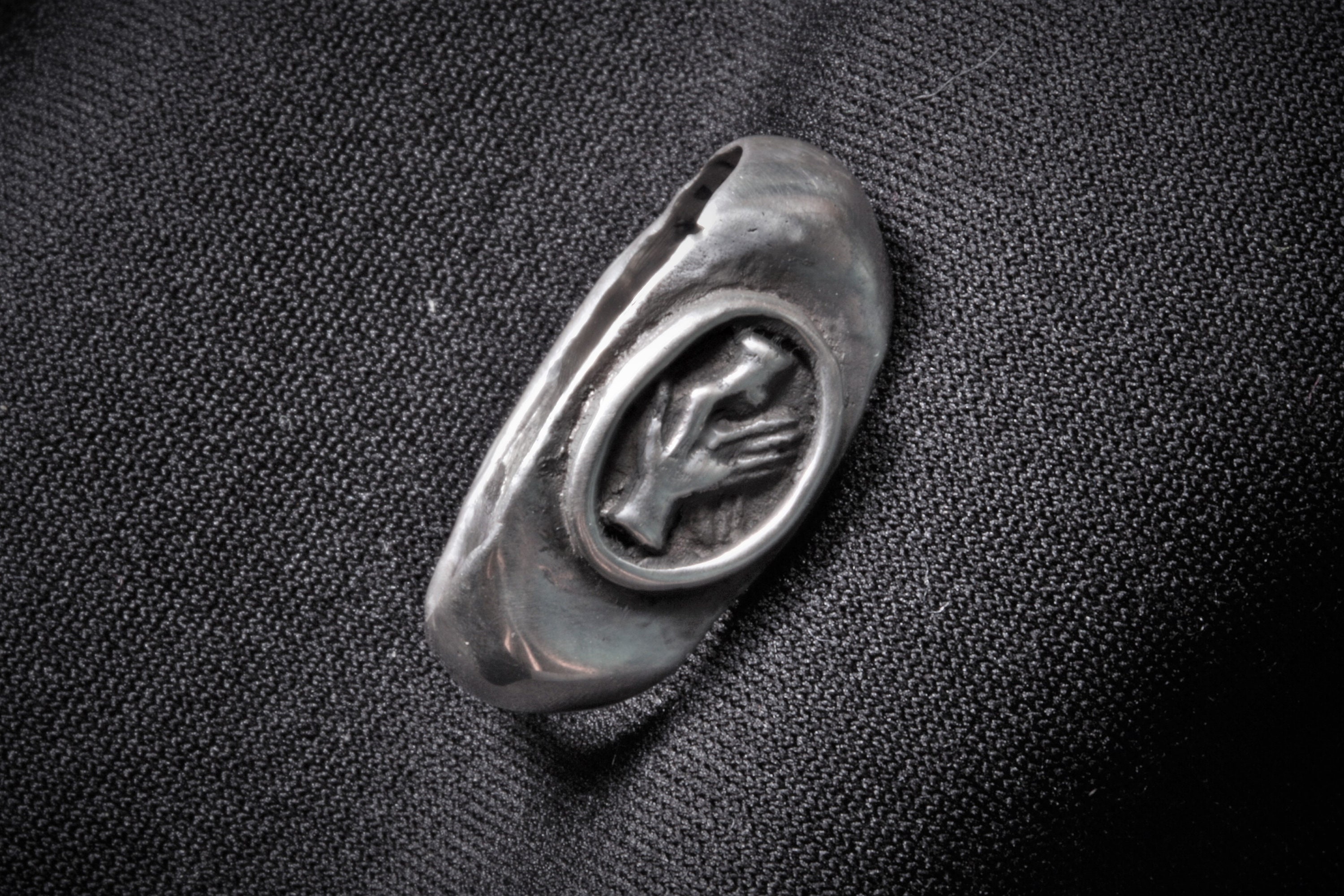 Roman Ring With a Handshake as Symbol of Loyalty and Reliability. Cast ...