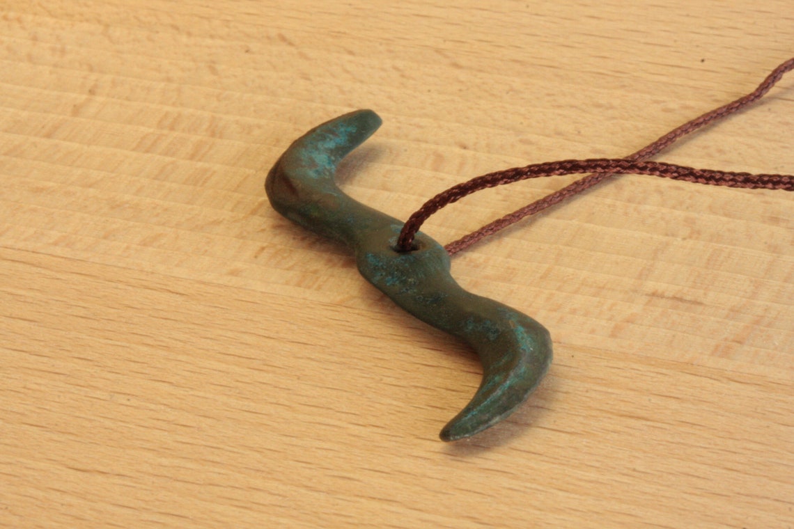 Ancient Bronze Amulet Thor's Lightning / Odin's Talisman Necklace ...