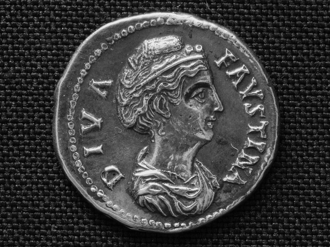 Silver Copy of Coin "denarius of the Roman Empress Faustina the Elder ...